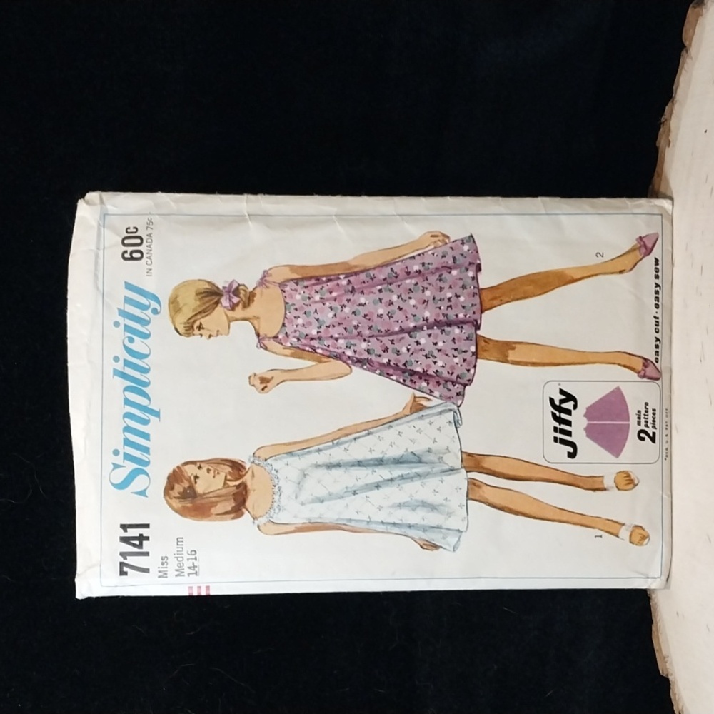 Vintage 1960's Simplicity Sewing Pattern #7141 Nightg… - Gem